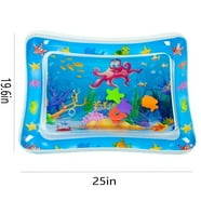 HBASD Inflatable Tummy Time Water Play Mat, Cat Water Play Mat with ...