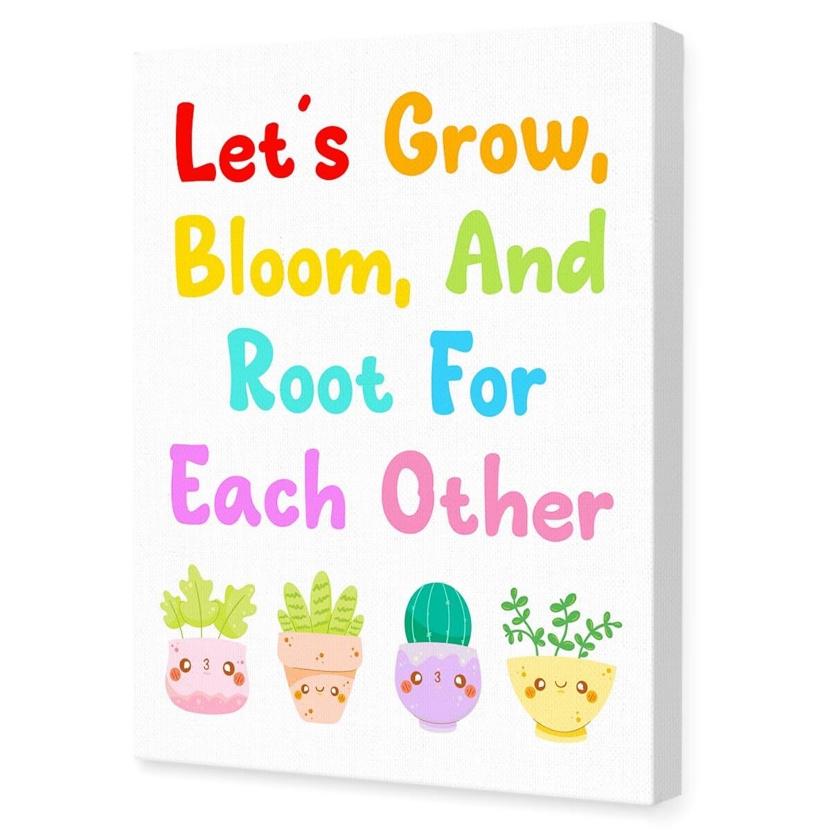 Kids Inspirational Wall Decor,Lets Grow Bloom and Root for Each Other ...