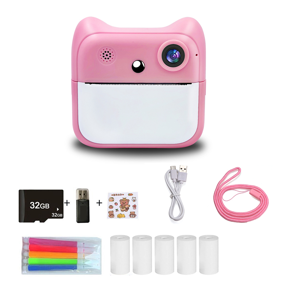 Kids Instant Print Camera 2400W High-Clear Digital Camera with 2.4IPS ...