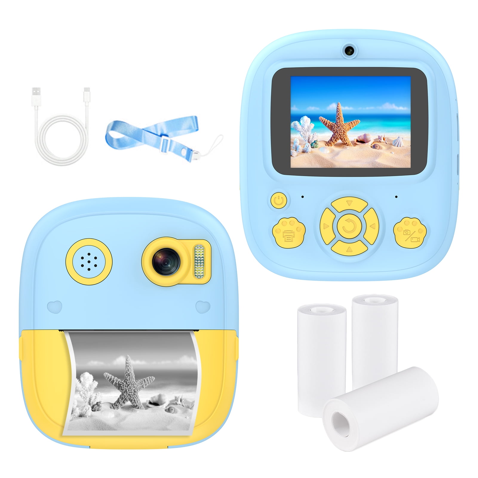 Kids Instant Print Camera Kids Digital Camera 1080P Digital Video ...