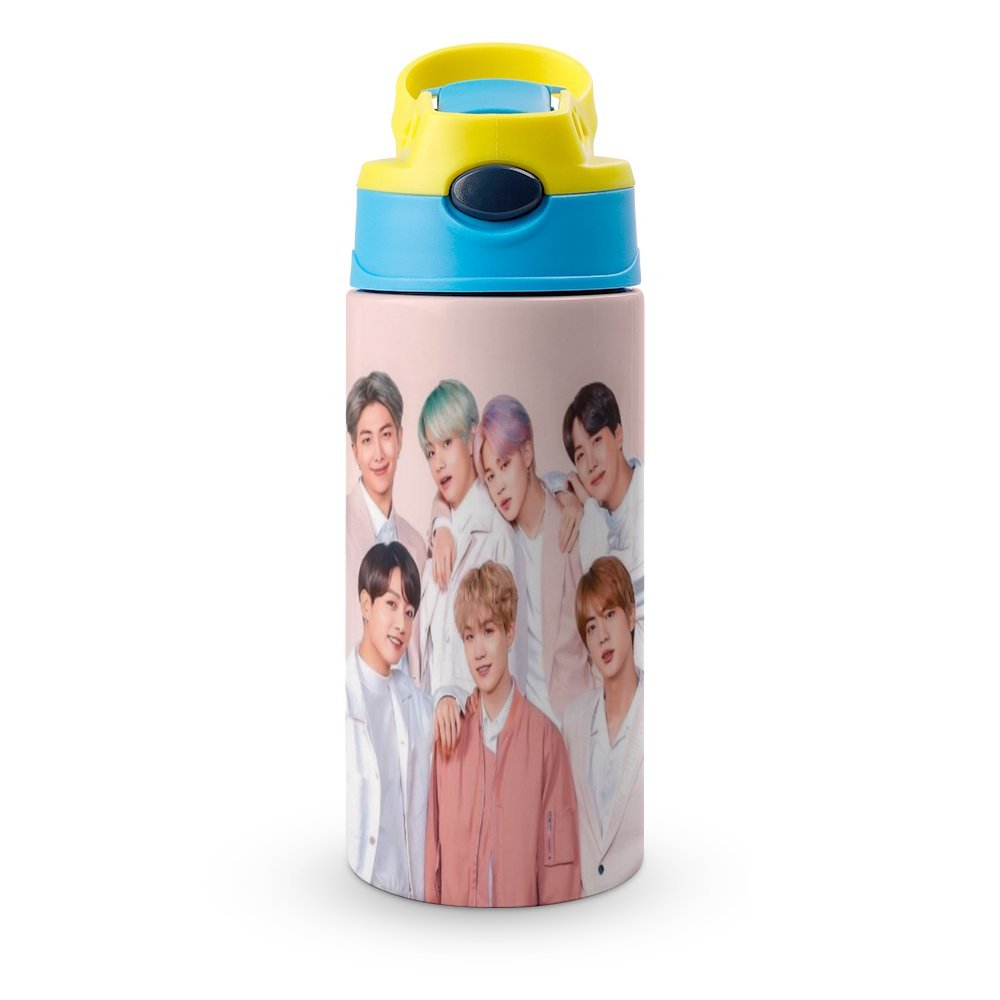 Kids Insulated Water Bottle - Kpop BTS 16.9 Oz Stainless Steel Travel ...