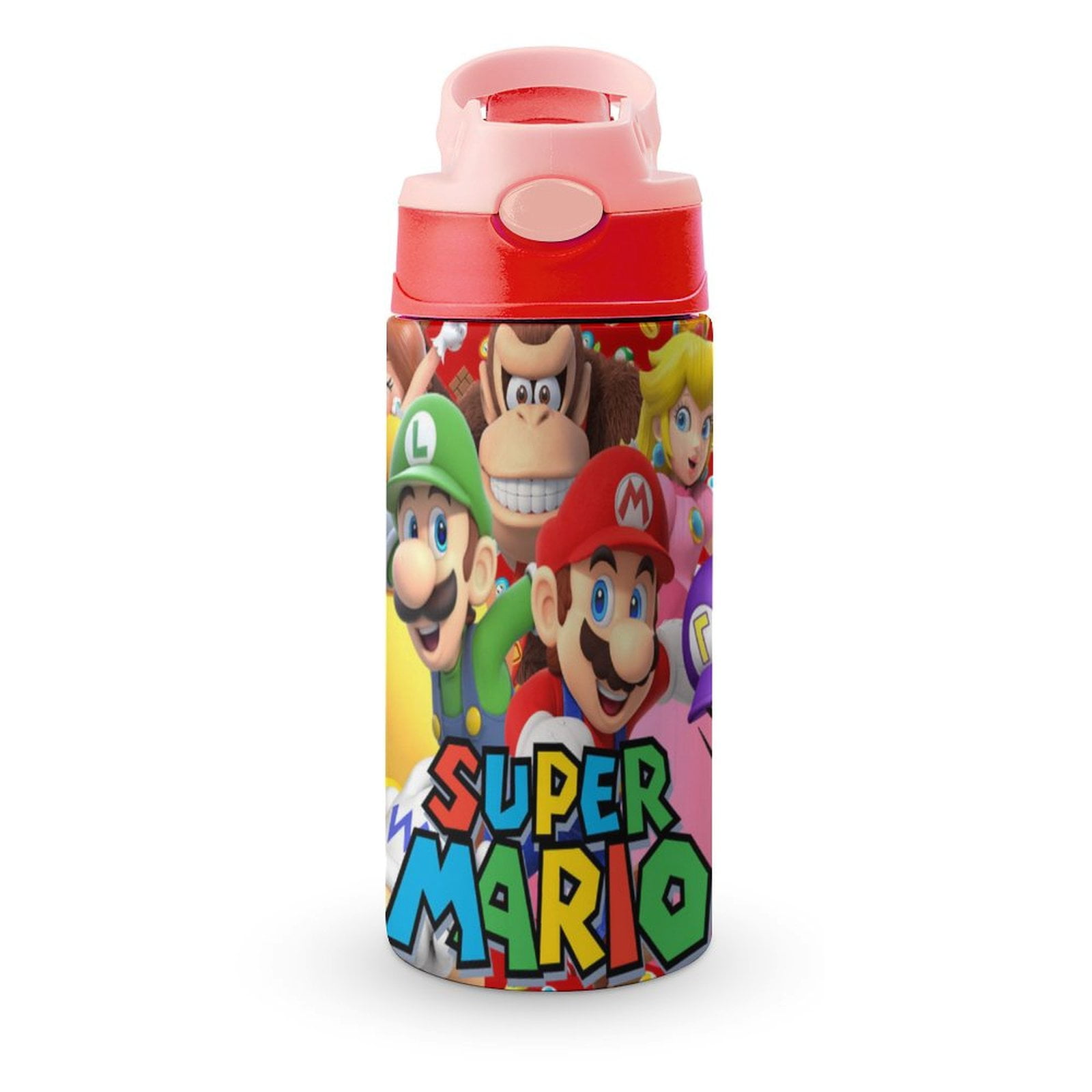 Kids Insulated Water Bottle - Mario 16.9 Oz Stainless Steel Travel ...