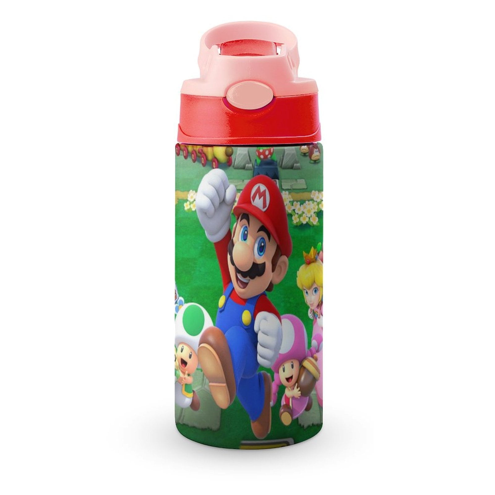 Kids Insulated Water Bottle - Mario 16.9 Oz Stainless Steel Travel ...
