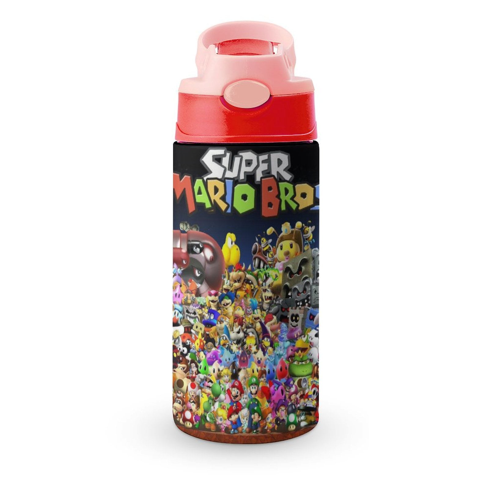 Kids Insulated Water Bottle - Mario 16.9 Oz Stainless Steel Travel ...