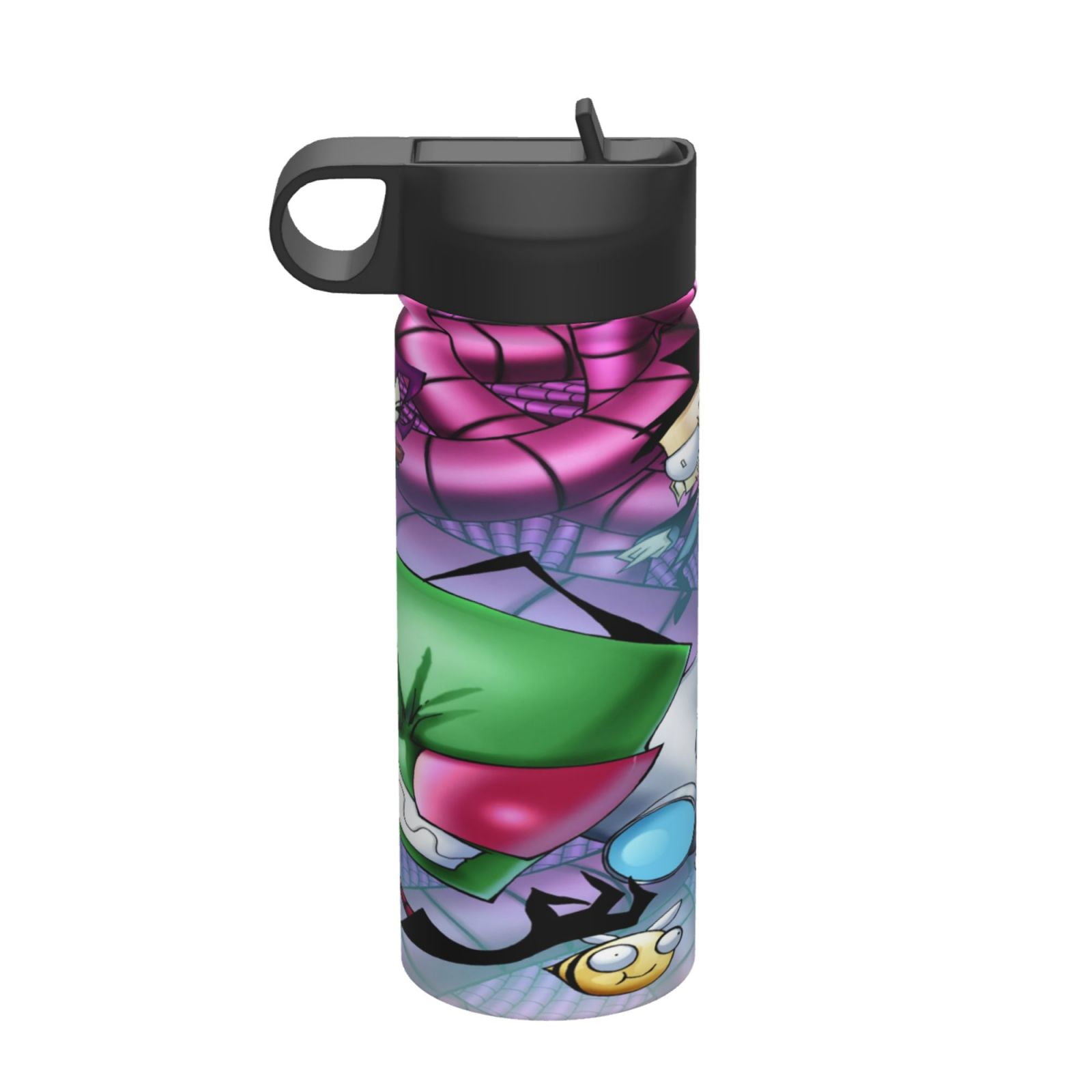 Kids Invader Zim Water Bottle Vacuum Insulated Stainless Steel Thermos Bottle With Straw ...