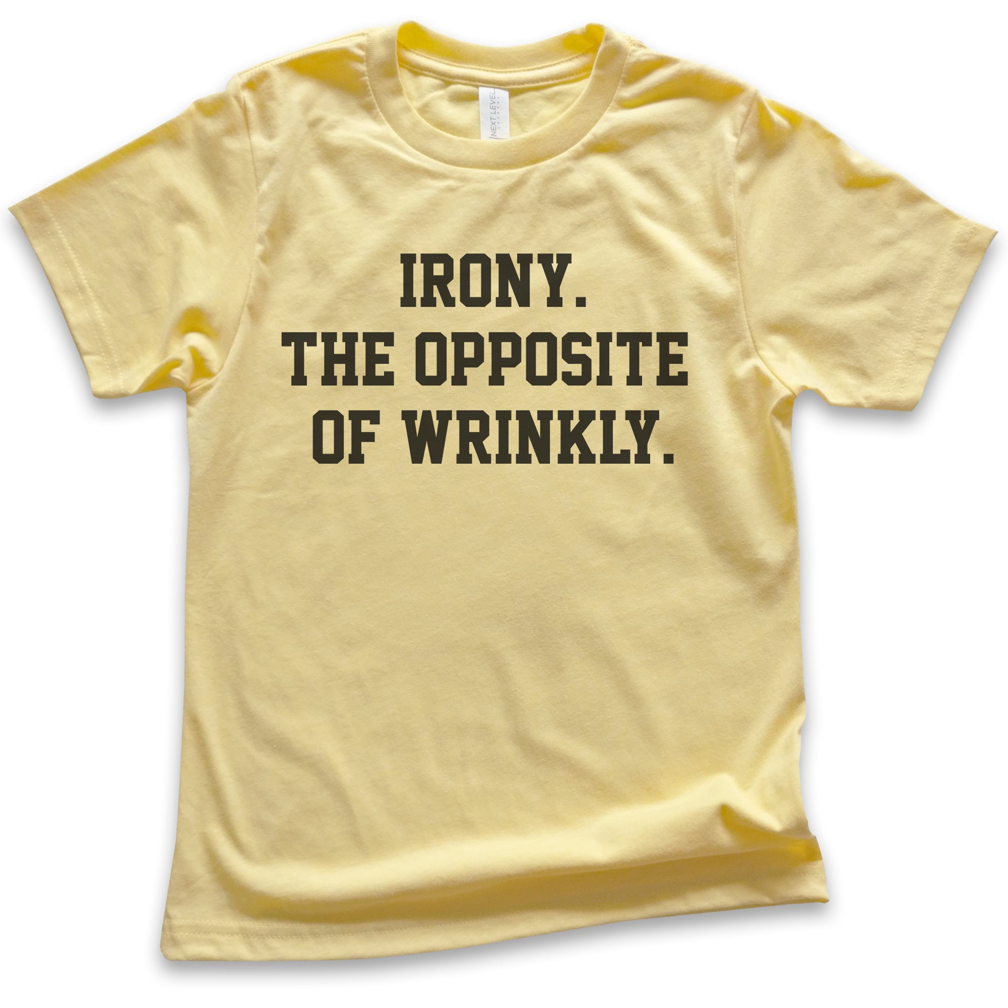 Kids Irony The Opposite Of Wrinkly Shirt, Youth Kids Boy Girl T-Shirt ...