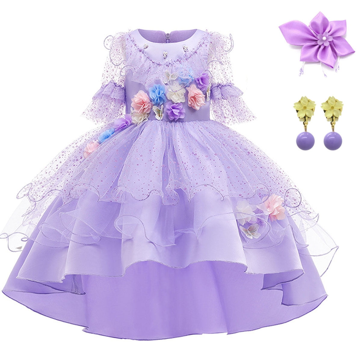 Kids Isabela Costume Dress Princess Dress Up Clothes Halloween Cosplay ...
