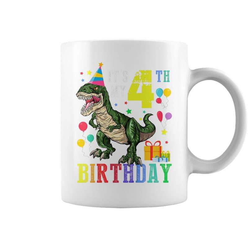 Kids Its My 4Th Birthday Boy 4 Year Old T Rex Dinosaur Gift - Walmart.com