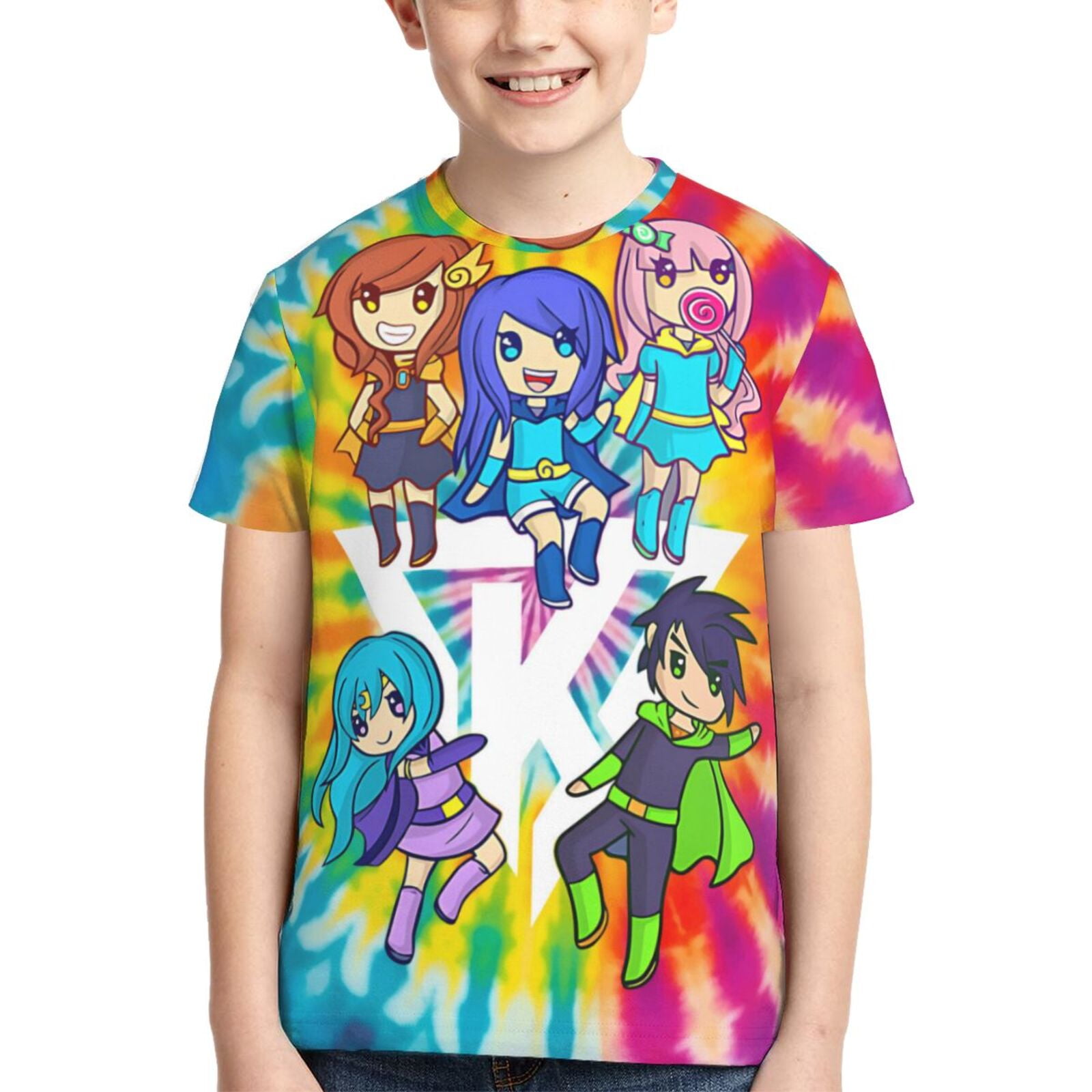 Kids ItsFunneh Krew Shirts 3D Printing Cartoon T Shirt Casual Top ...