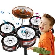 Best Choice Products Kids 11-Piece Drum Set with Bass Snare Cymbal ...