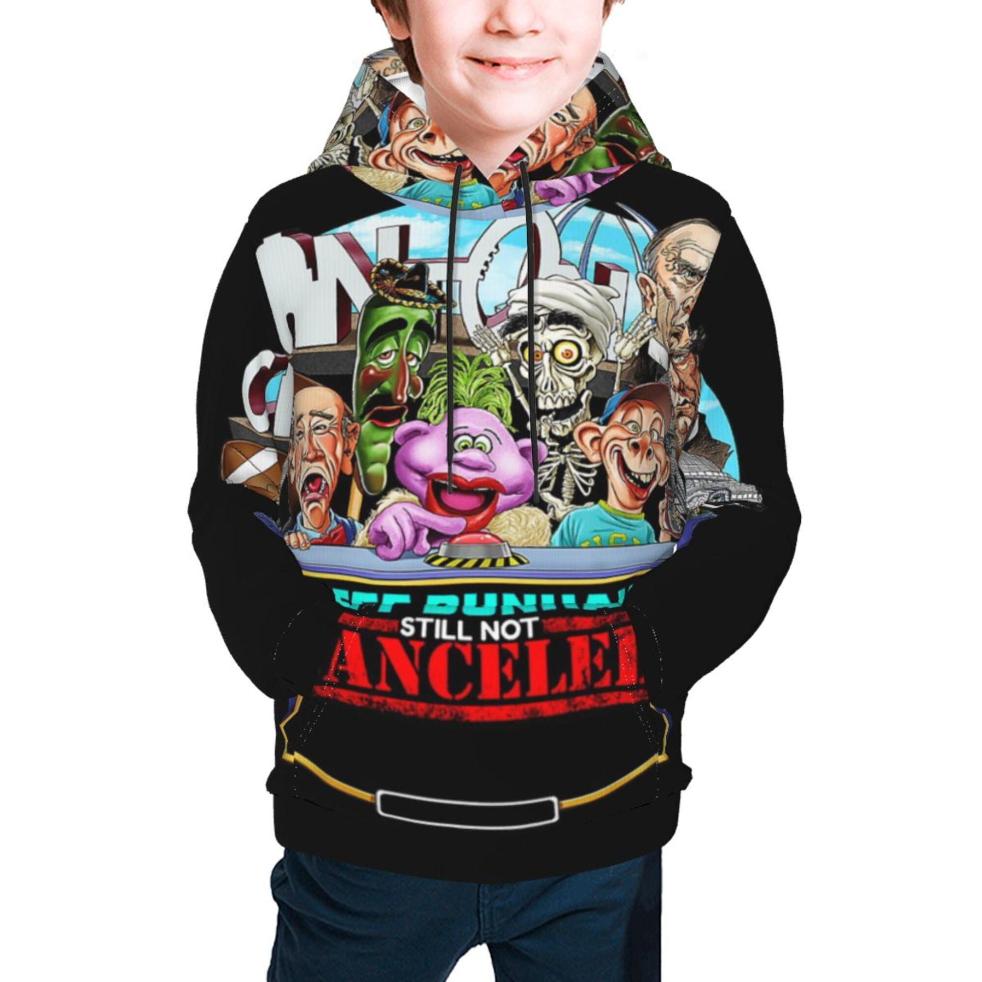 Kids Jeff Cartoon Dun-,Ha Pullover Hoodie With Pocket 3d Printed ...