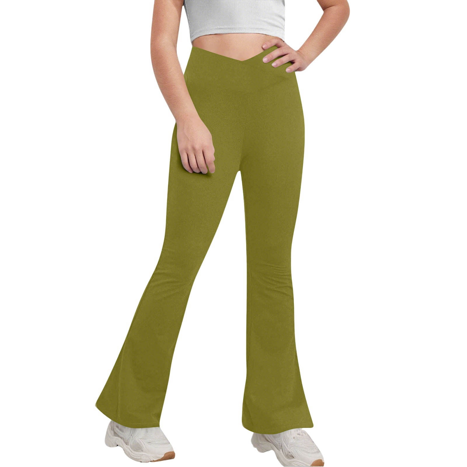 Kids Joggers with Pockets Clearance 2025 Teen Girls Stretch High Waist ...