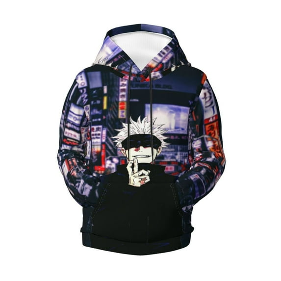 Kids Jujutsu Anime Kaisen Hoodie with Pocket Cartoon Printed Pullover ...