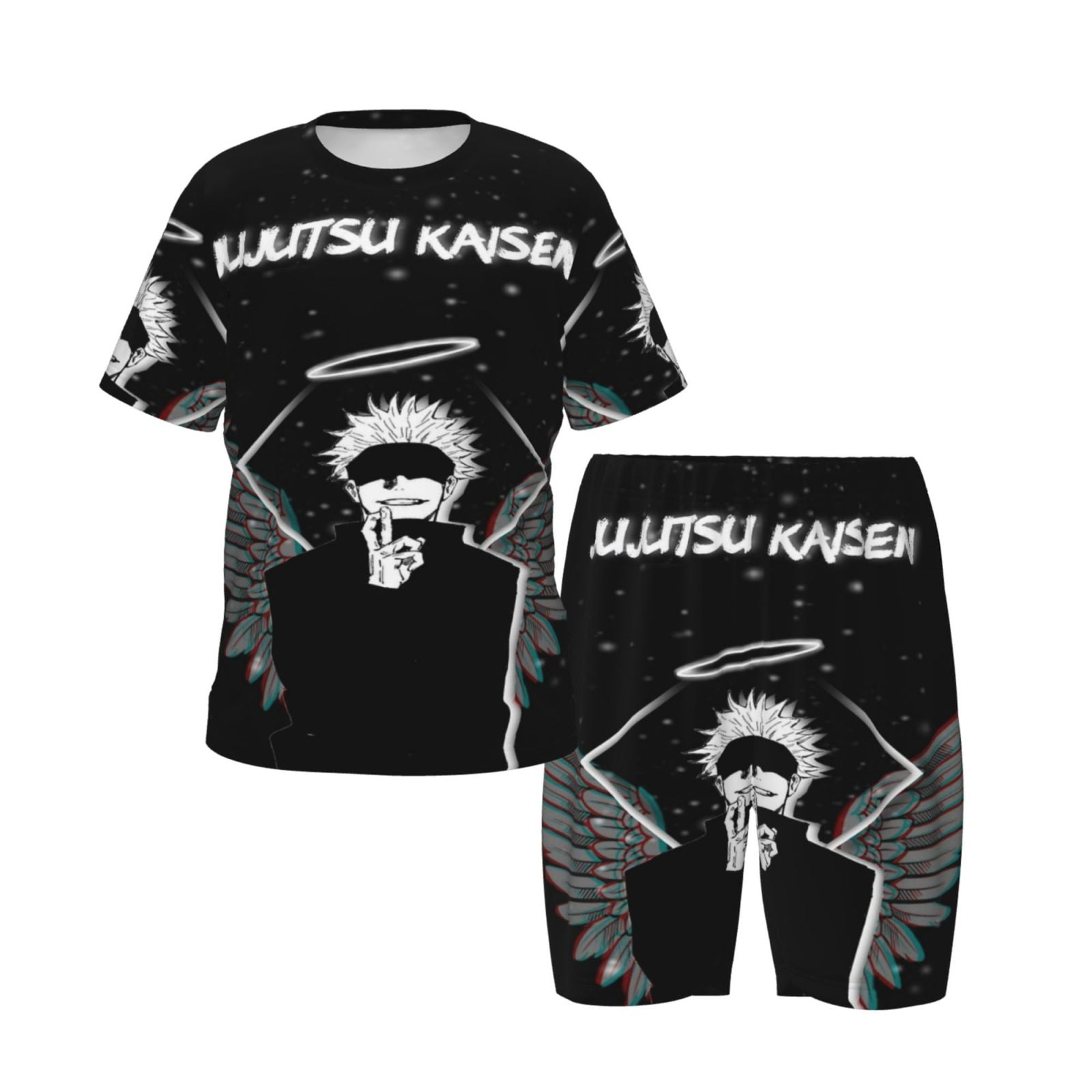 Kids Jujutsu Kaisen Gojo Short Sleeve Top And Short Set 2 Piece Pajama ...