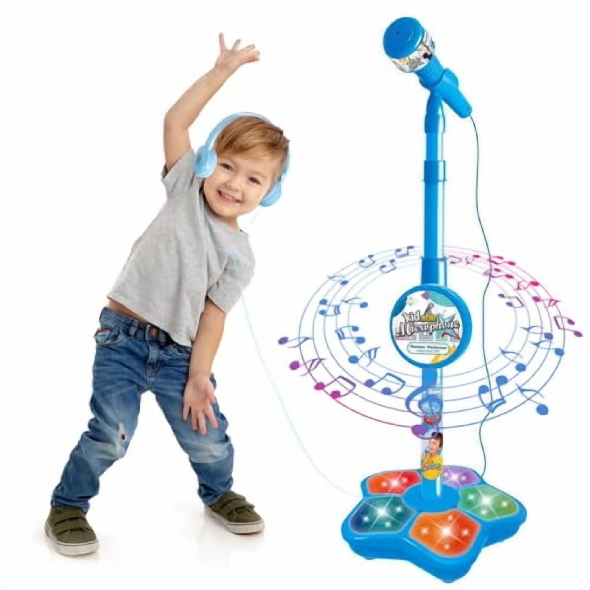 Kids Karaoke Machine with Adjustable Microphone Stand for Kids Standing ...