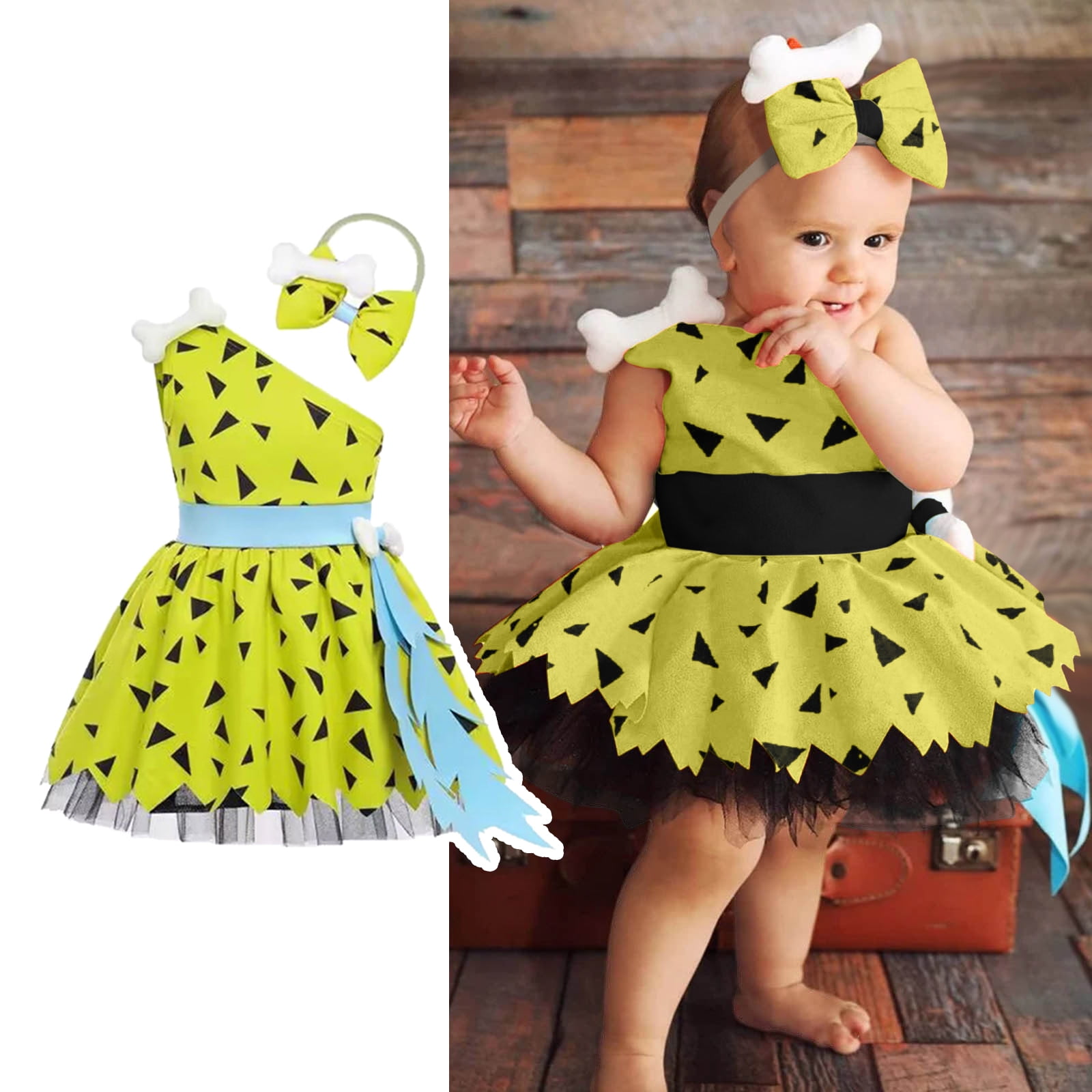 Kids Kids Caveman Costume Dog Bones Historical Stone Age Infant ...