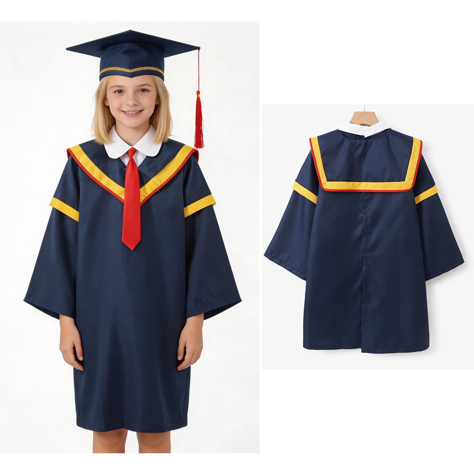 Kids Kindergarten Graduation Cap and Gown Set Blue Cap and Gown ...