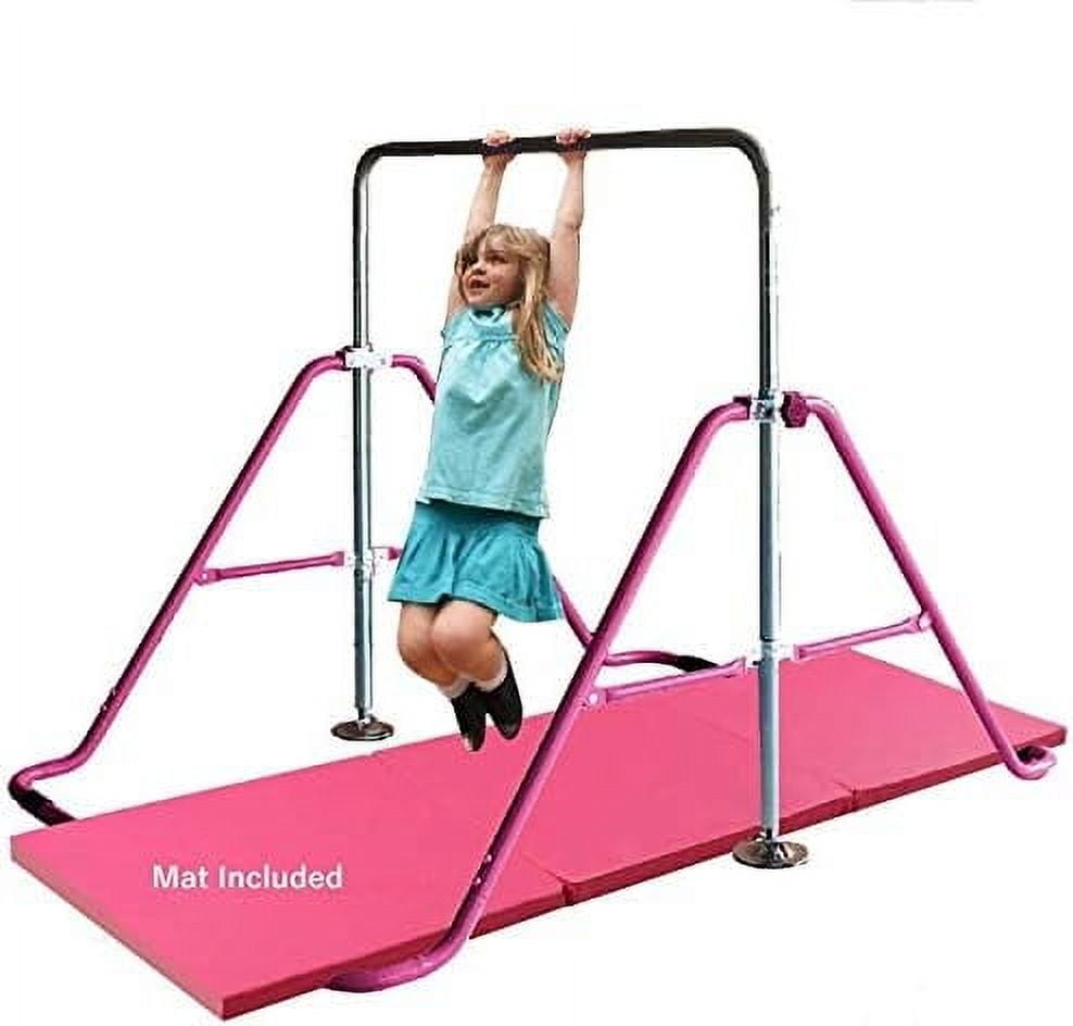 Kids Kip Gymnastics Bar Training Horizontal Kip Bar + 2x6 Tri Fold Mat ...
