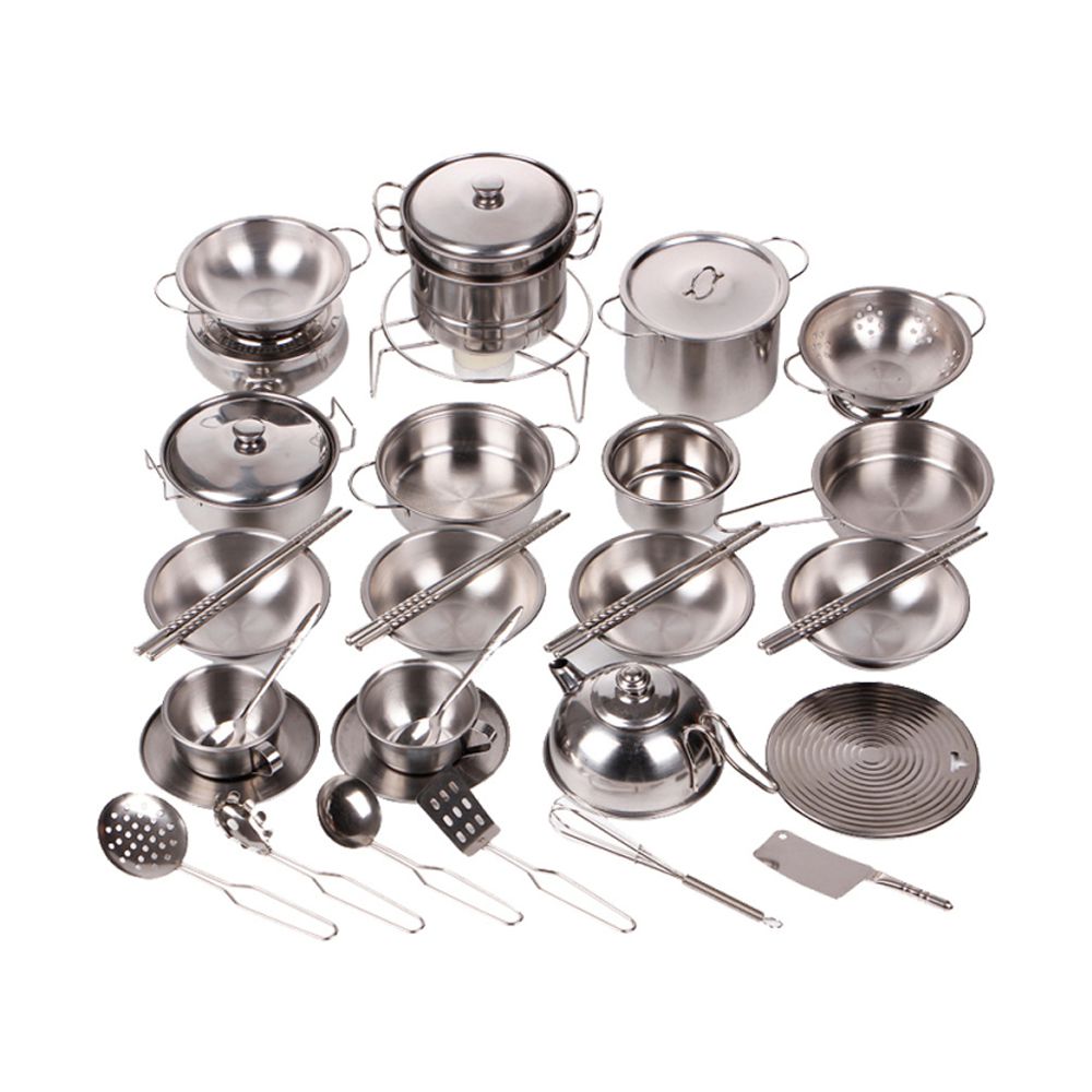 Kids Kitchen Cookware Toys Kitchen Toys Stainless Steel Cookware ...