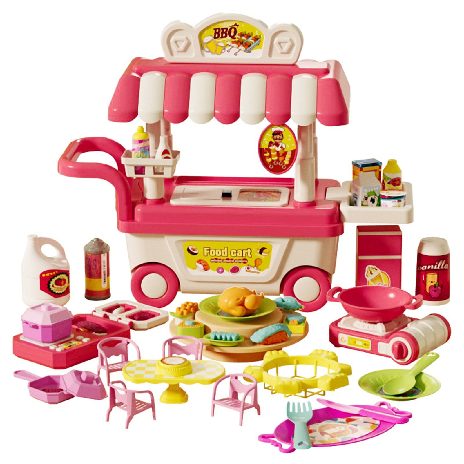 Kids Kitchen Play Set，Interactive Kids Kitchen Play Set with 50Pcs of ...