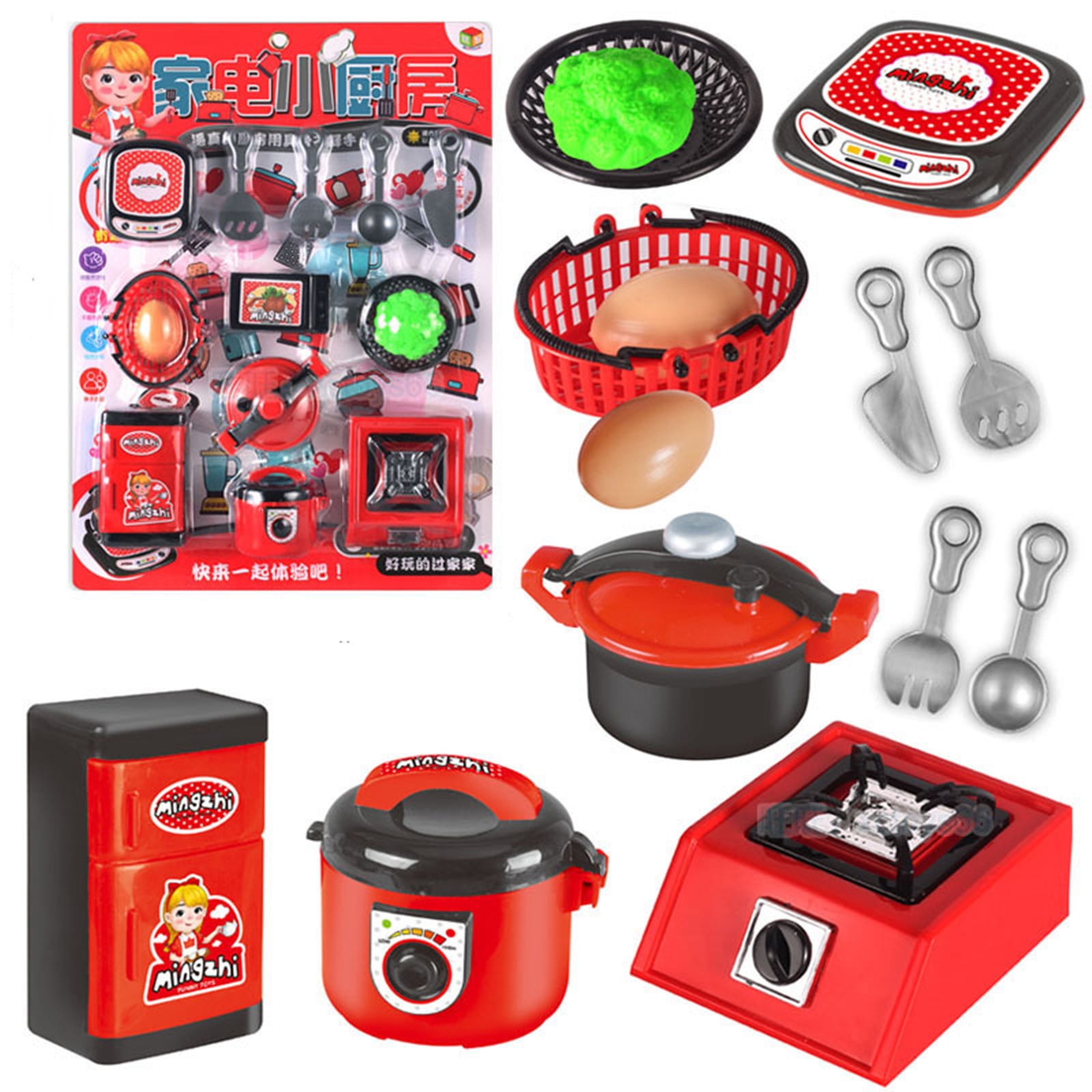 Kids Kitchen Playset - Little Chef Pretend Play Toy with Real Functions ...