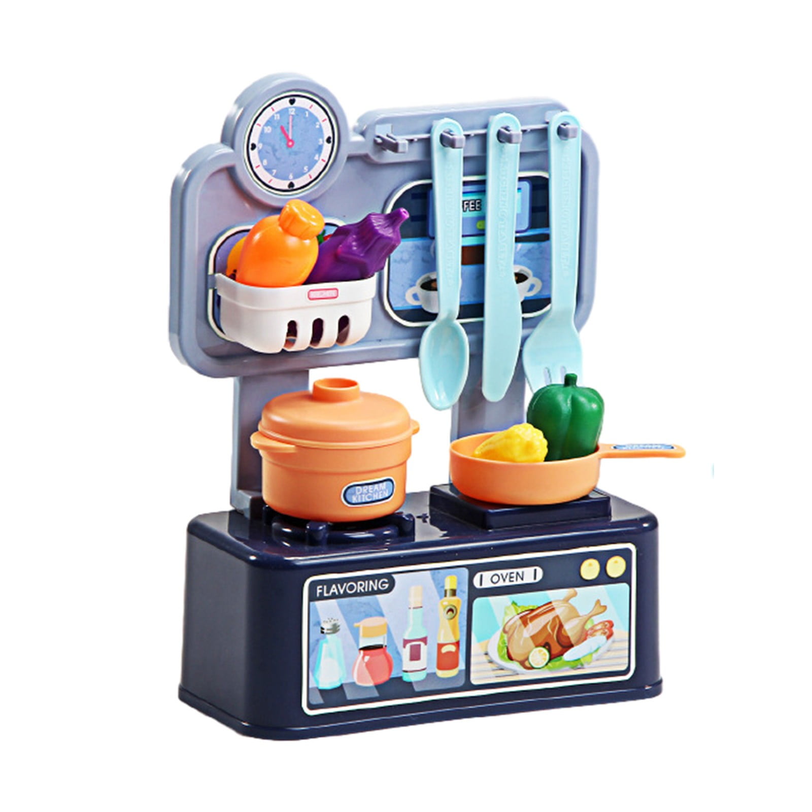 Kids Kitchen Playset Toy with Realistic Steam and Lights, Role Playing ...