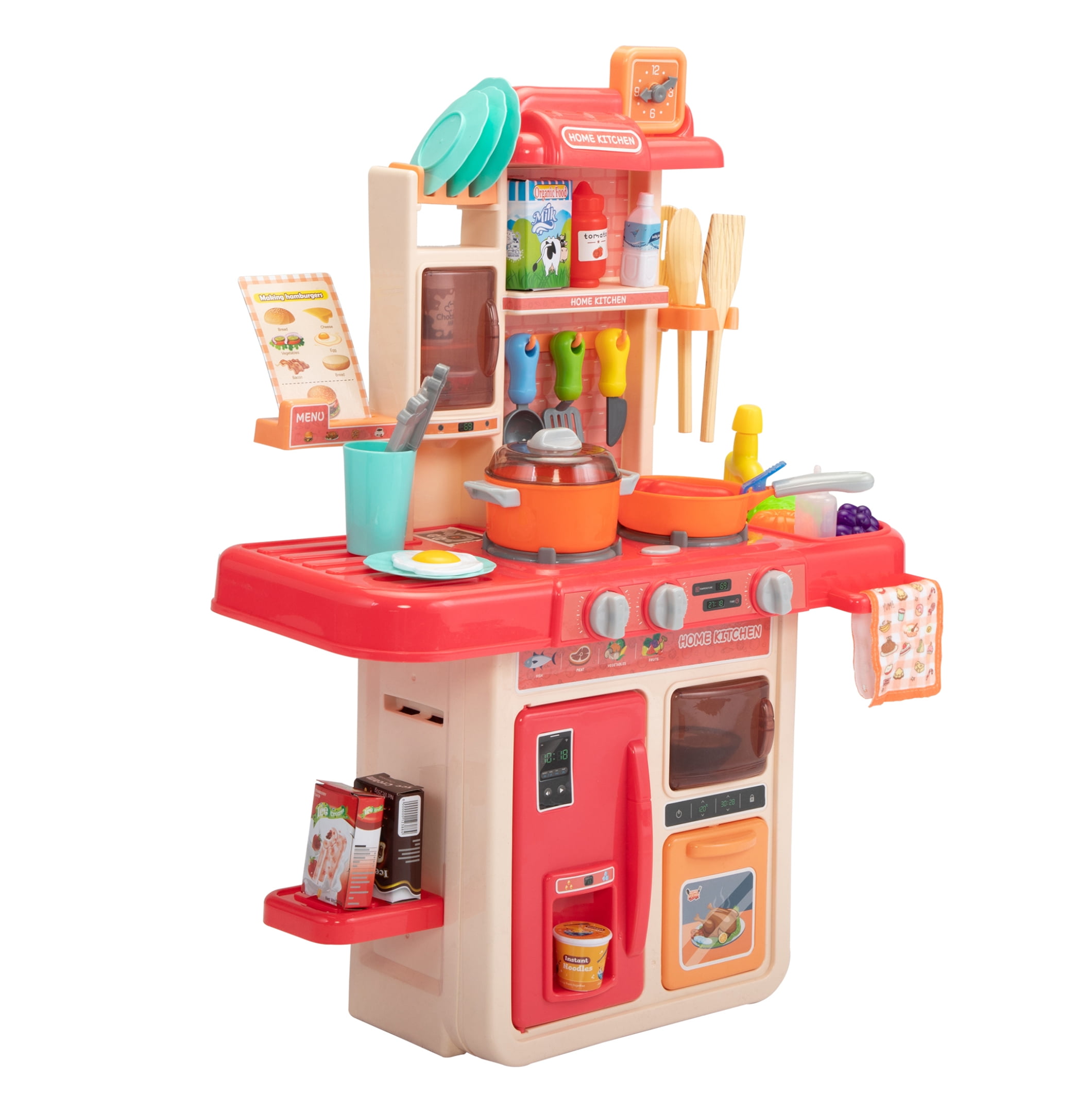 Kids Kitchen Playset Toys - Realistic Cooking Set with Sounds & Lights ...