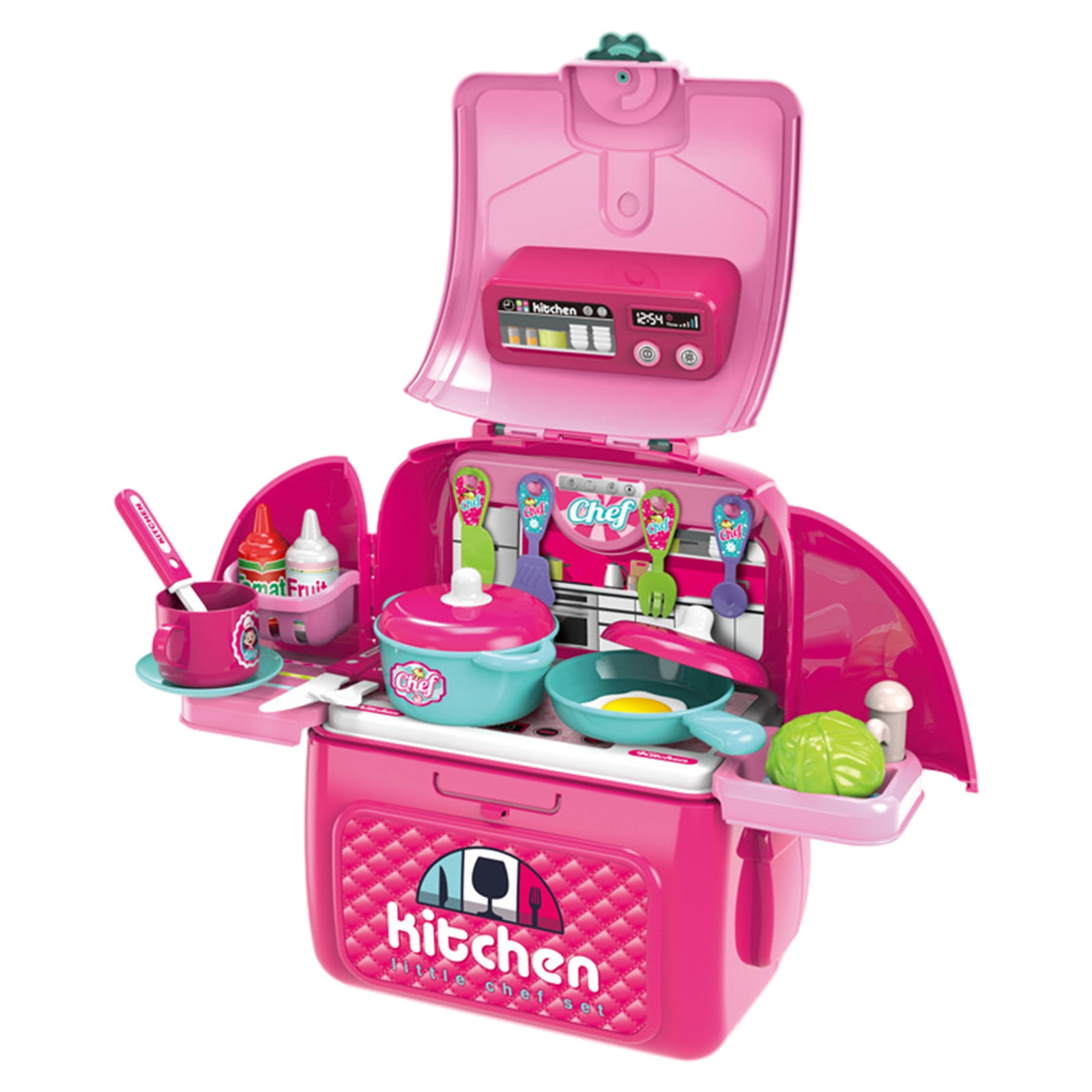 Kids Kitchen Playset with Play Food 25PCS Pretend Cooking Toys for ...