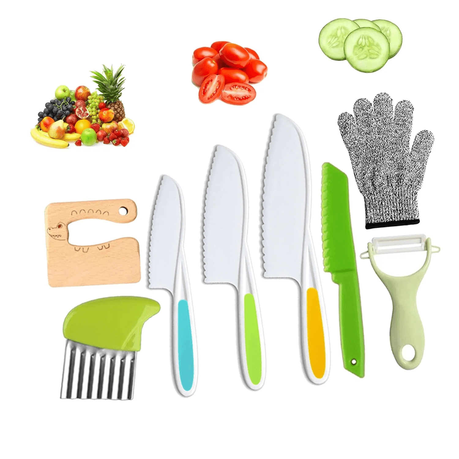 Kids Kitchen Safe Knife Tools for Real Cooking,Toddler Kitchen Tools ...