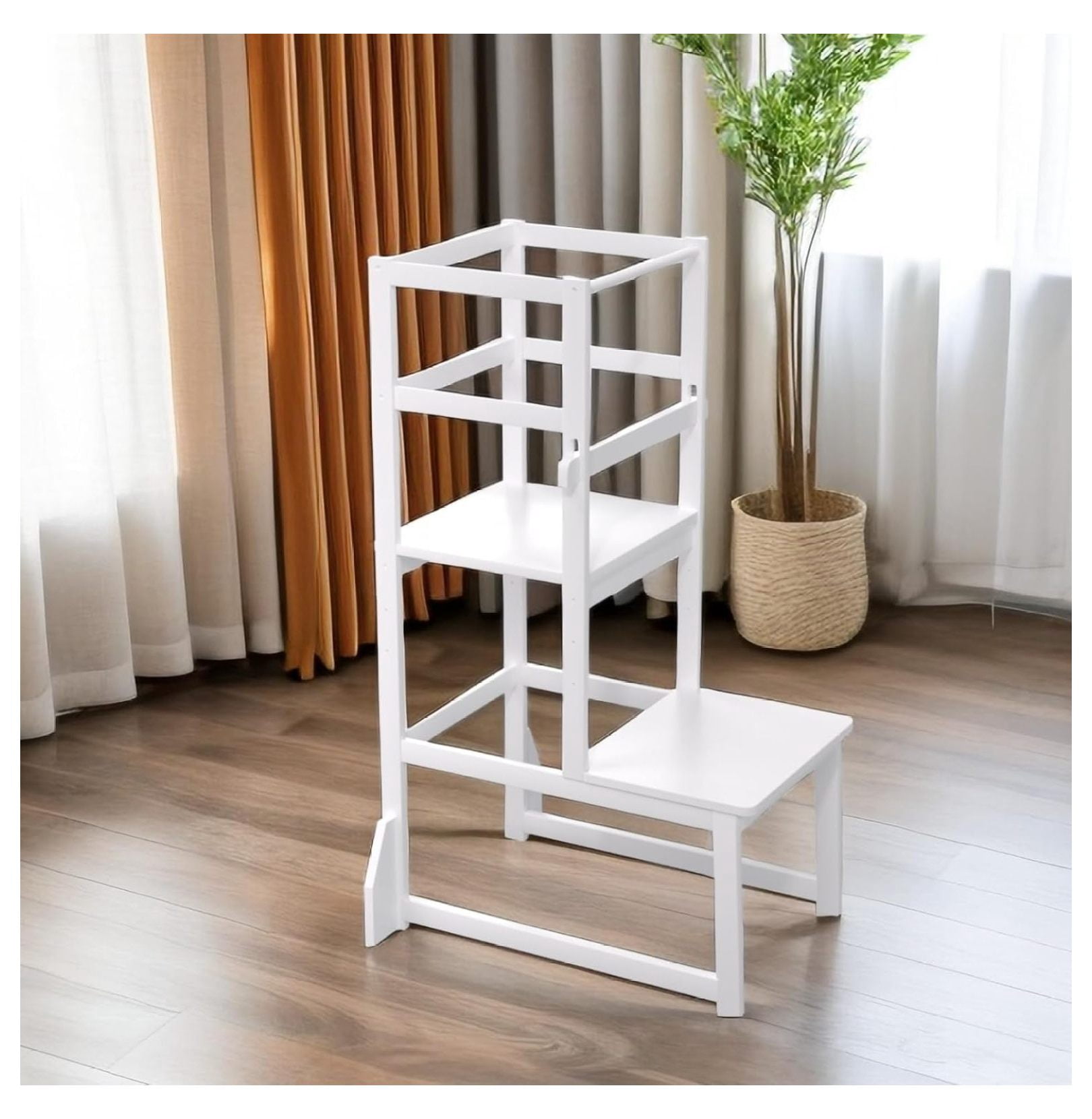 Kids Kitchen Step Stool, Adjustable Height Toddler Tower Stool with ...