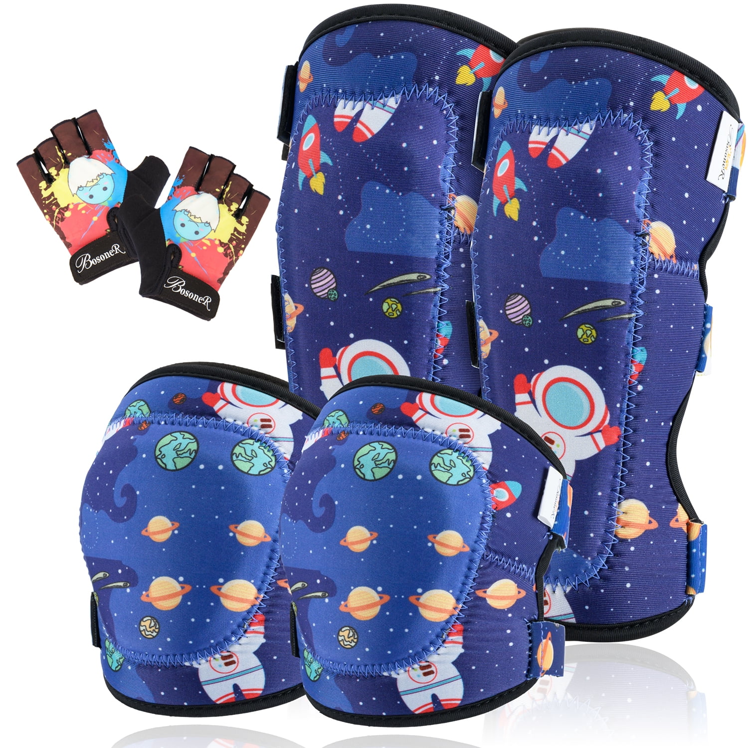 Kids Knee Pads and Elbow Pads Set, Toddler Protective Gear Set with ...