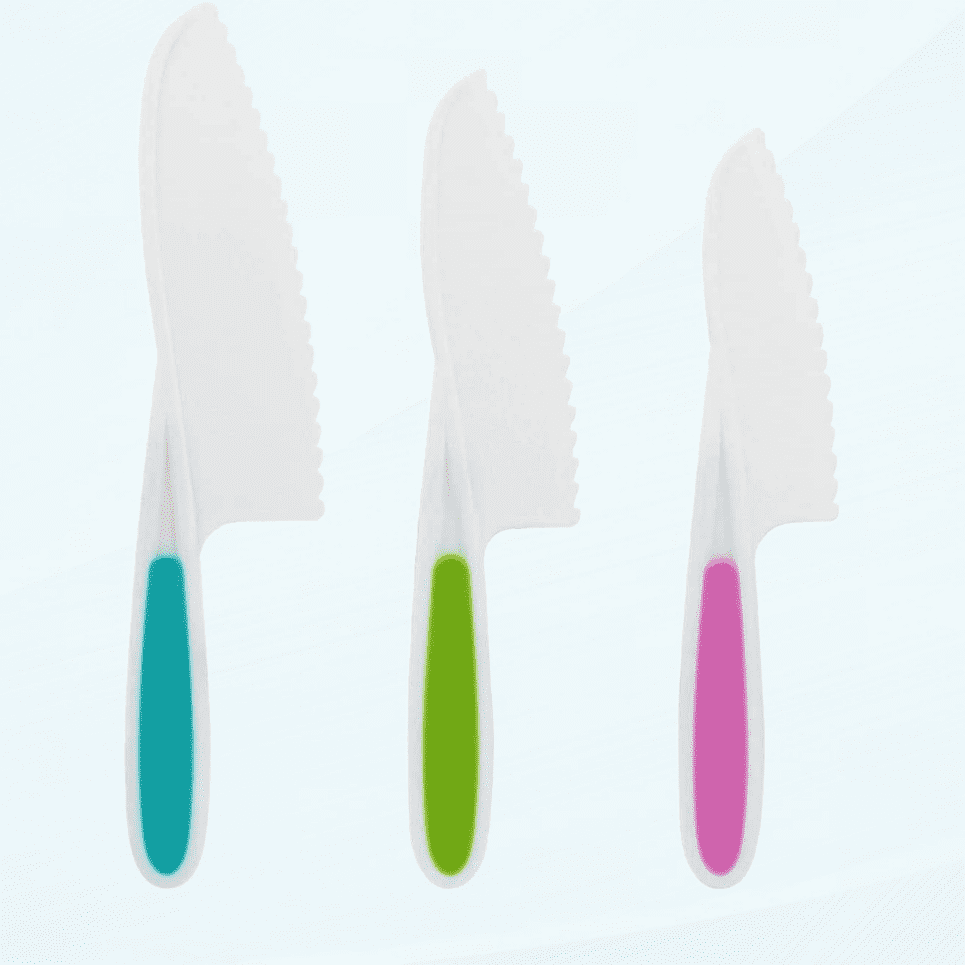 Kids Knife Set, 3 Piece Nylon Kitchen Baking Knife Set for Cooking and ...
