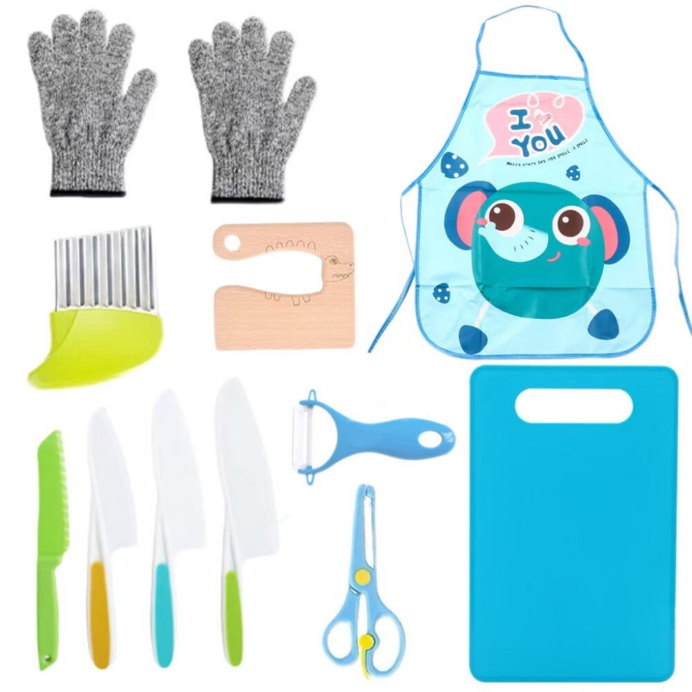 Kids Knife Set for Real Cooking,Montessori Kitchen Tools for Toddlers ...