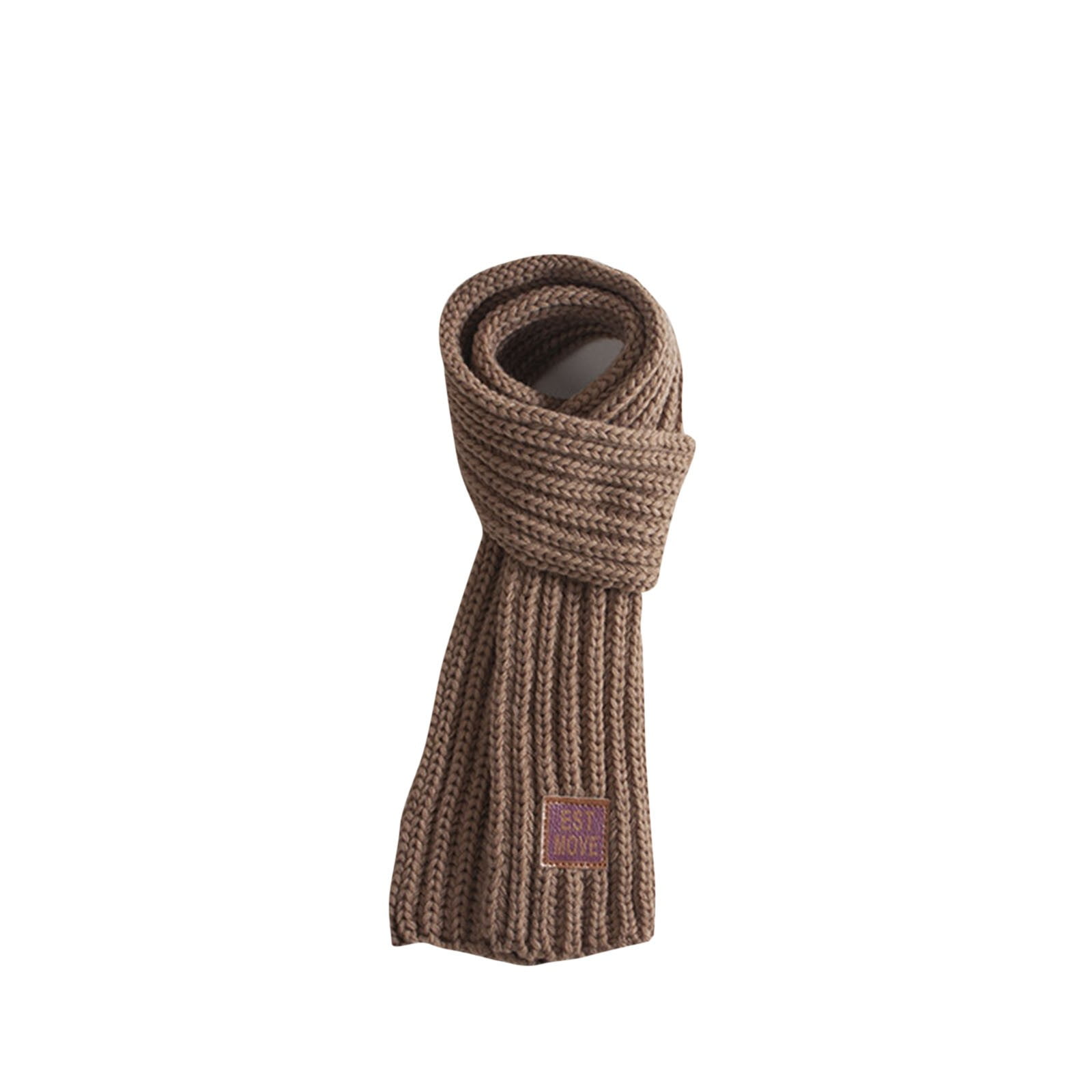Kids Knitted Scarf Fashion Solid Color Lightweight Soft Wrap Neck ...