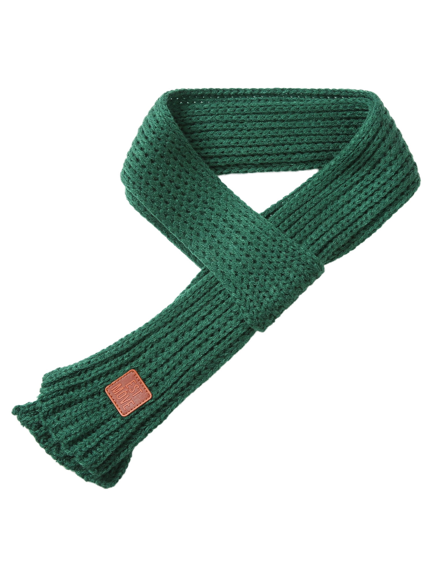 Kids Knitted Scarf, Letter Patterns Neckerchief Neck Winter Warmer ...