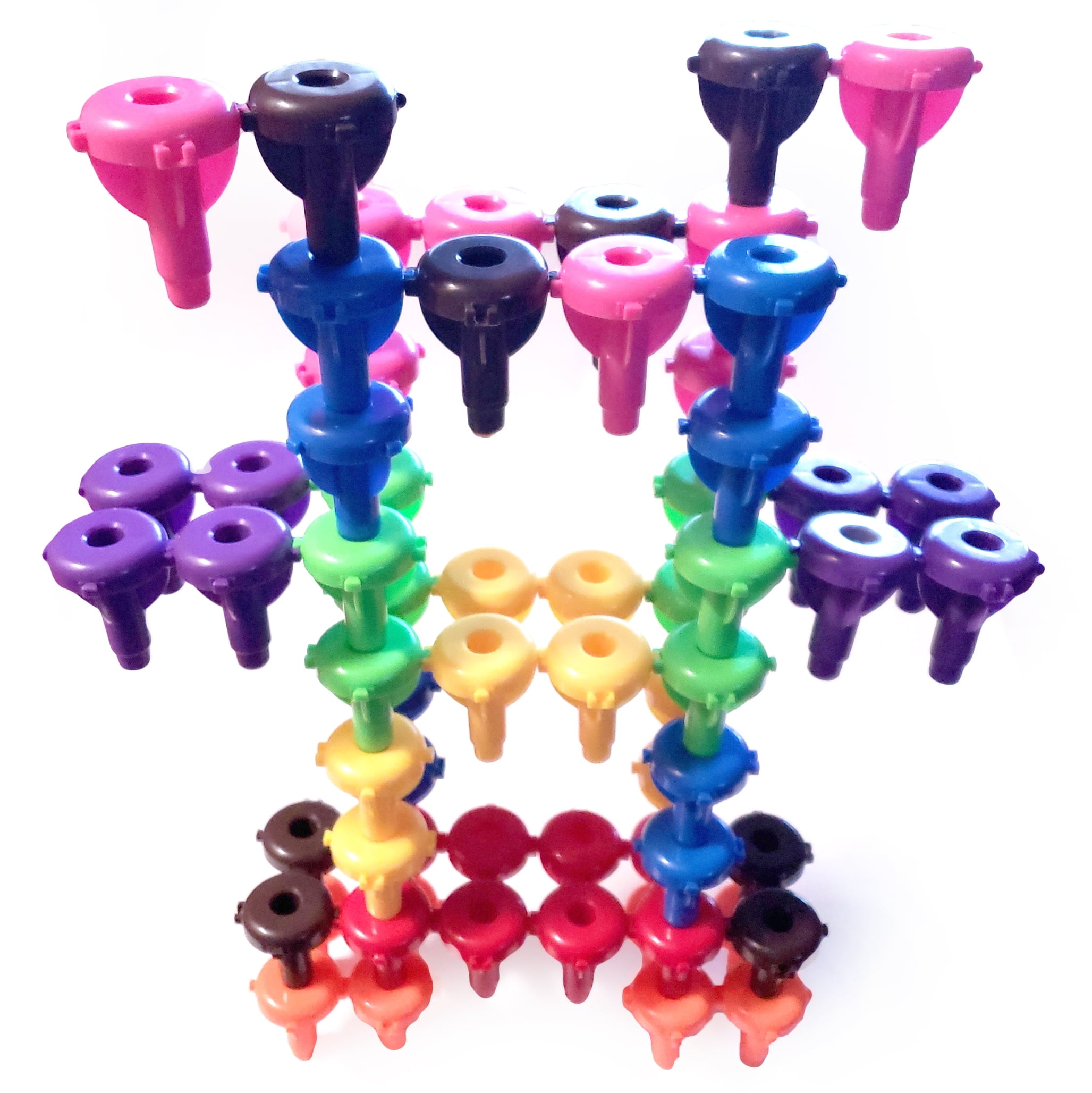 Kids Korner 64-Piece Peg Construction Toys for Kids - STEM Fine Motor ...