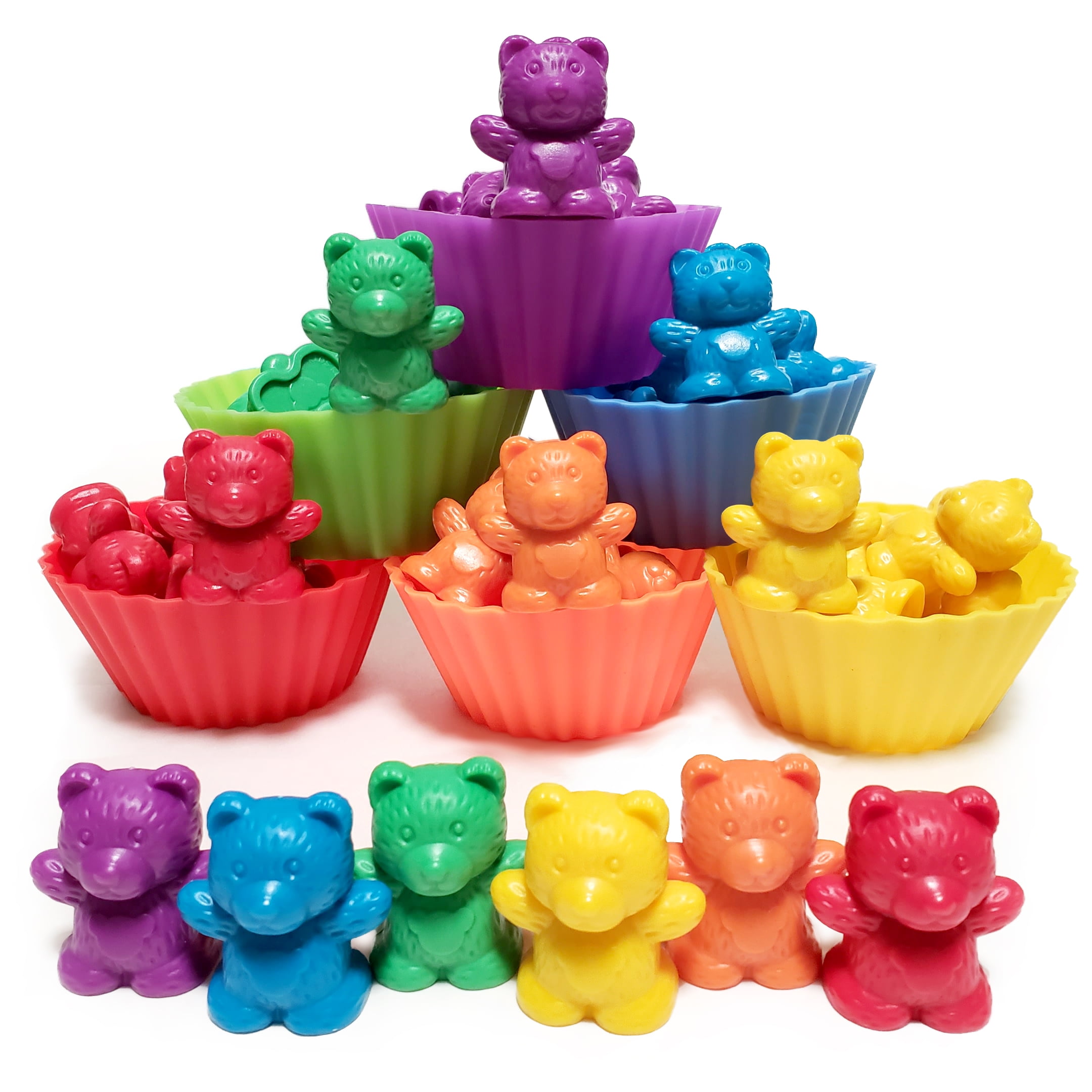 Kids Korner Counting Bears Color Sorting Toy - Educational Fine Motor ...