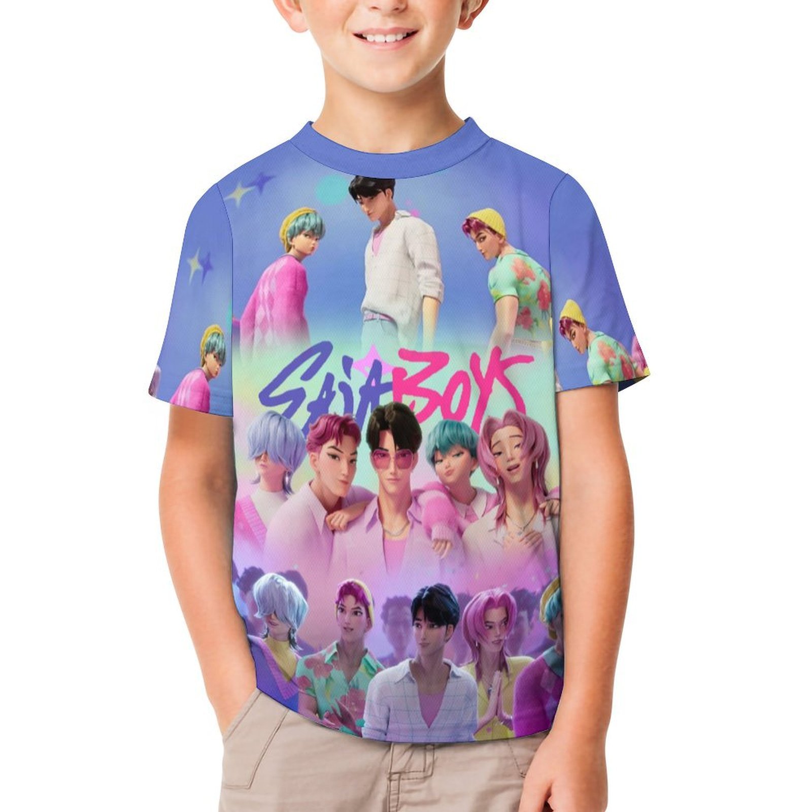 Kids Kpo-p Demon Hun-ter Tees Cartoon Short Sleeve T Shirts 3D Print ...