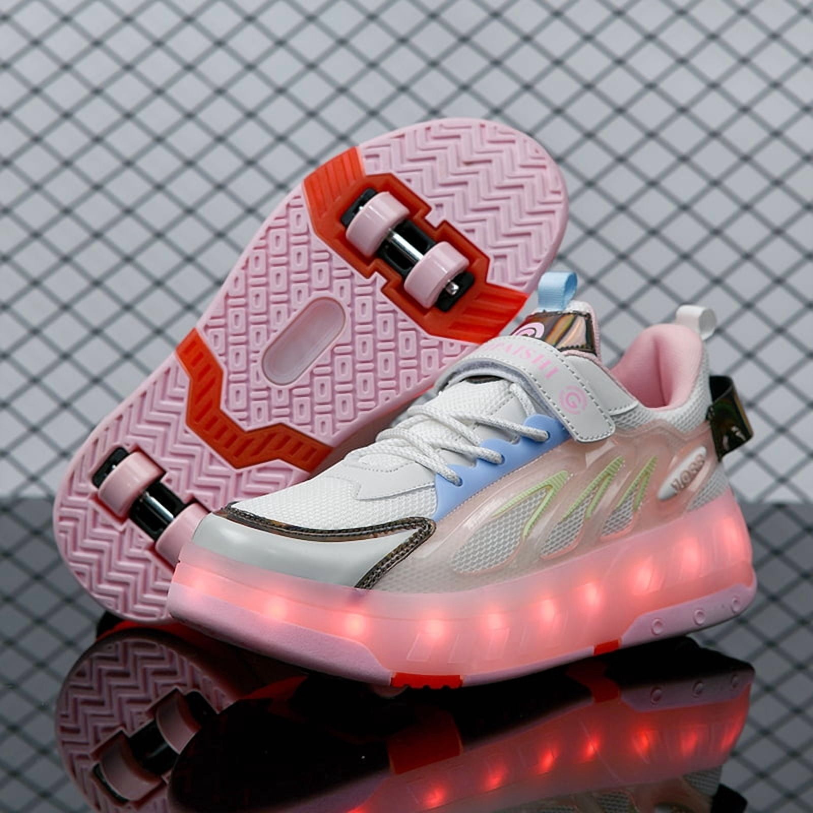 Kids LED Roller Skate Shoes with Wheel Light up Roller Shoes Kids ...