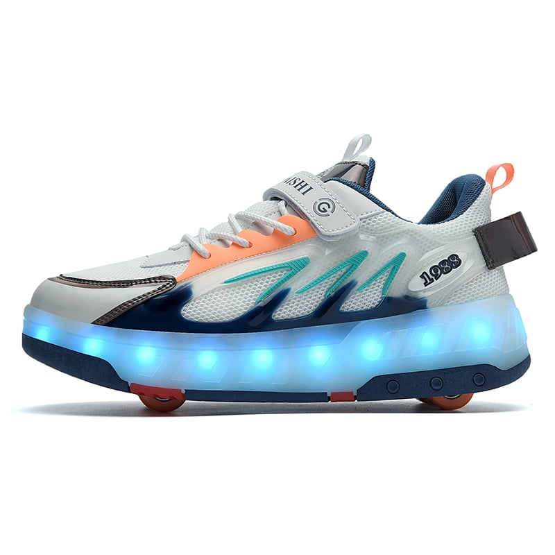 Kids LED Roller Skate Shoes with Wheel Light up Roller Shoes Kids ...