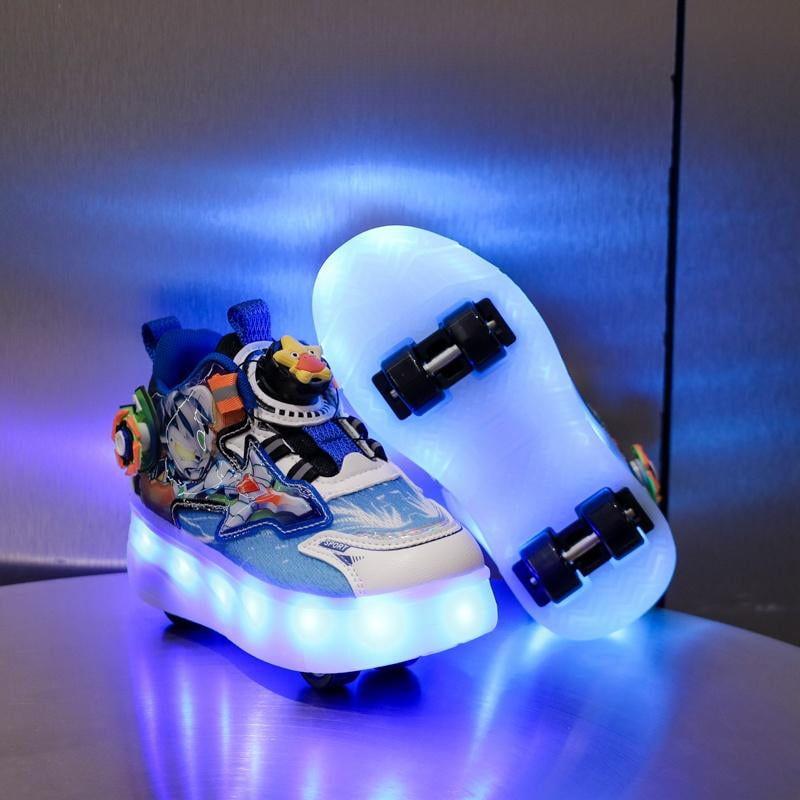 Kids LED Roller Skate Shoes with Wheel Light up Roller Shoes Kids ...