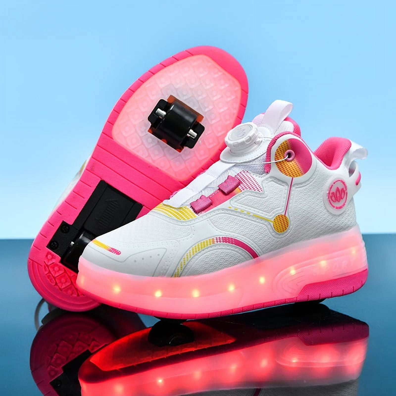 Kids LED Roller Skate Shoes with Wheel Light up Roller Shoes Kids ...