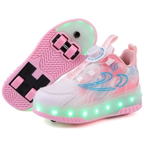 Kids LED Roller Skate Shoes with Wheel Light up Roller Shoes Kids ...