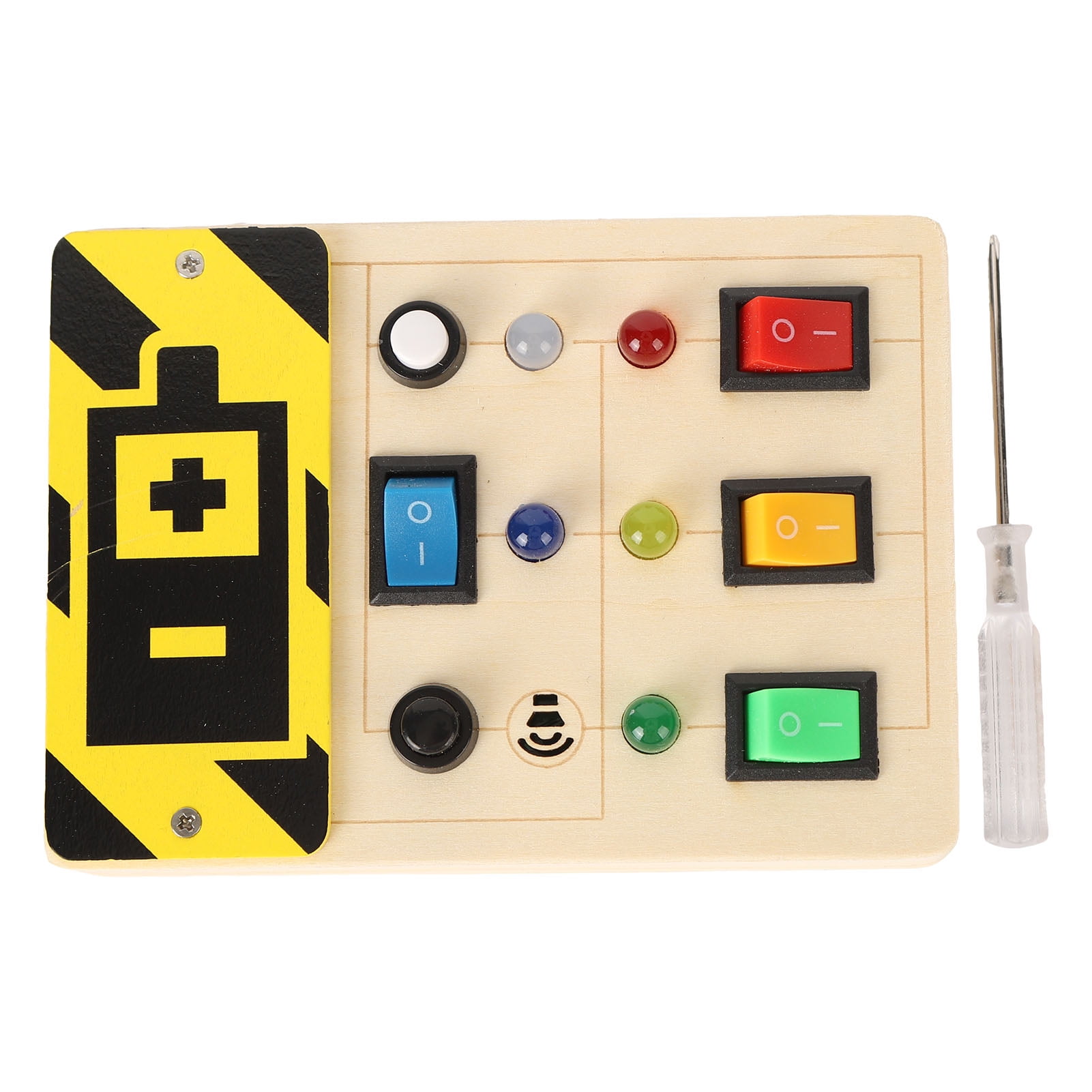 Kids LED Switch,Learning Sensory Toy Improve Coordination Educational Light Switch Sensory Board ...