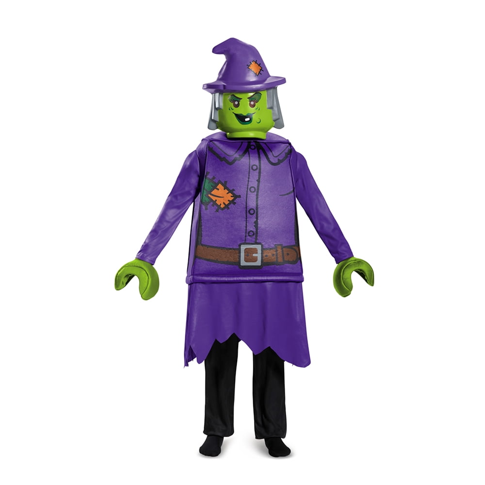 Childs Girl's Deluxe Iconic LEGO® Witch Minifigure Costume Large 10-12 ...