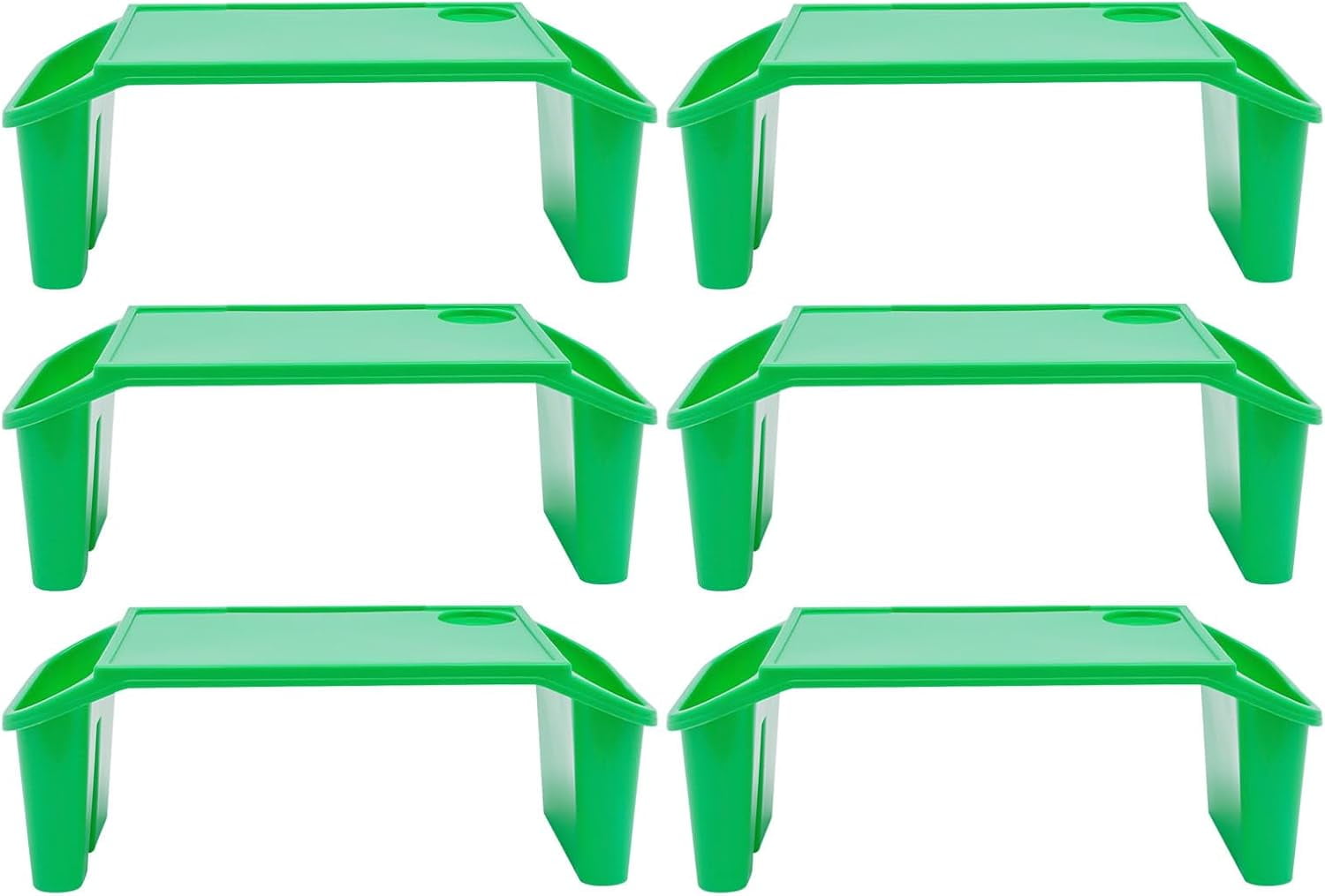 Kids Lap Desk Tray, Plastic Breakfast Trays with Storage Slots ...