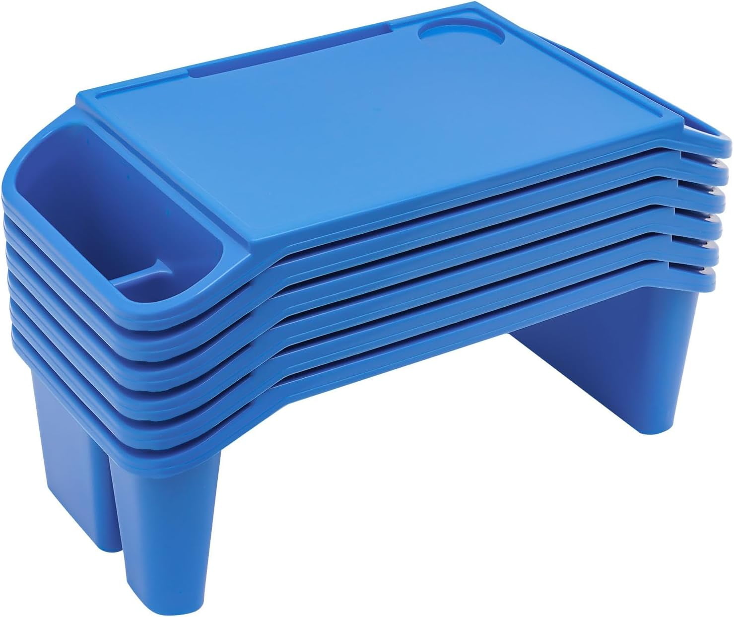 Kids Lap Desk Tray, Plastic Breakfast Trays with Storage Slots ...