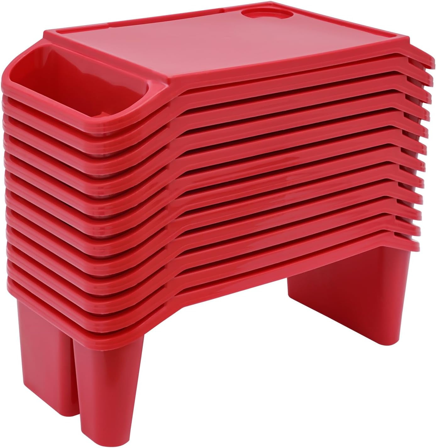 Kids Lap Desk Tray with Side Pockets, Plastic Breakfast Laptop Trays ...