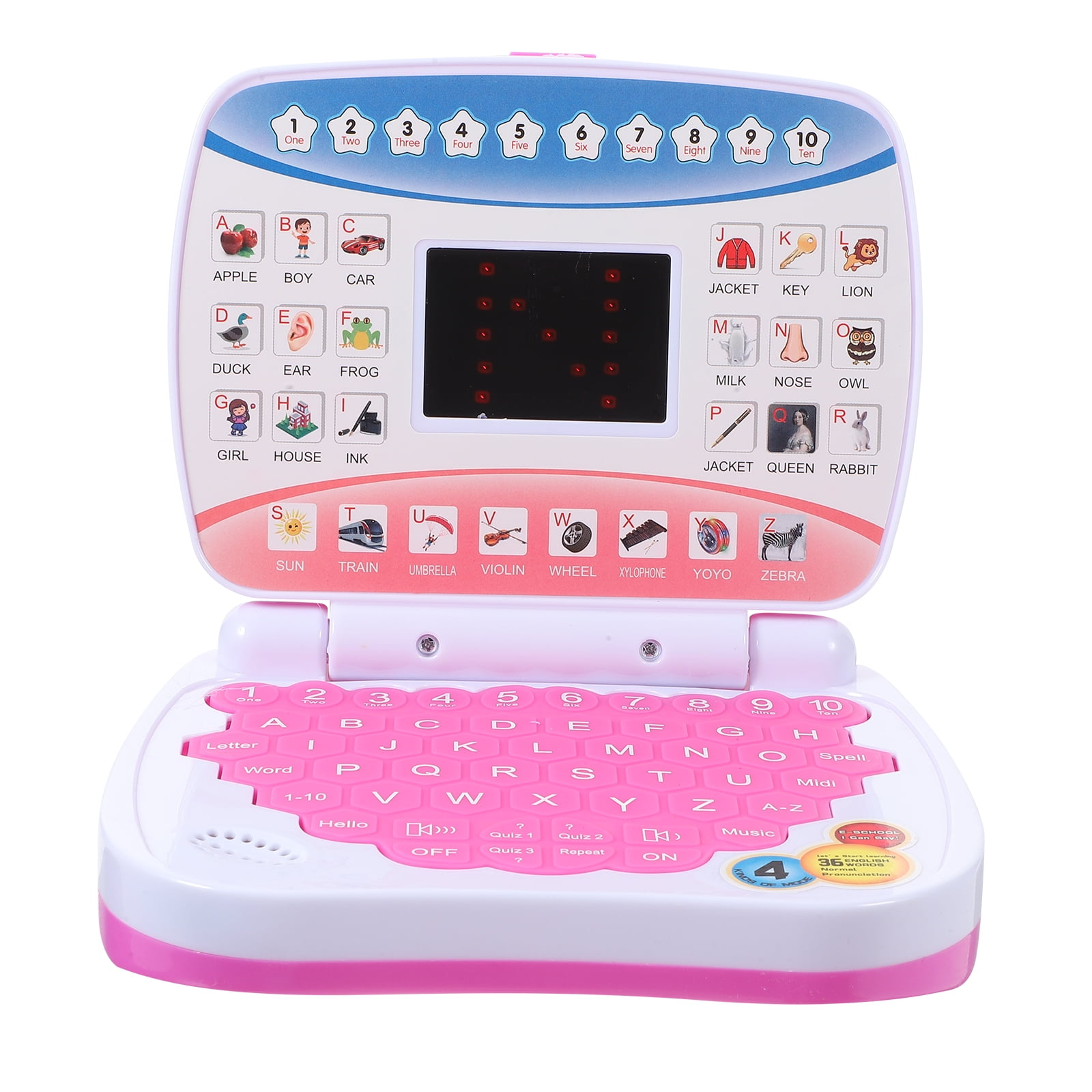 Raindrops kids pretend laptop Plastic Children LED Display Learning and ...