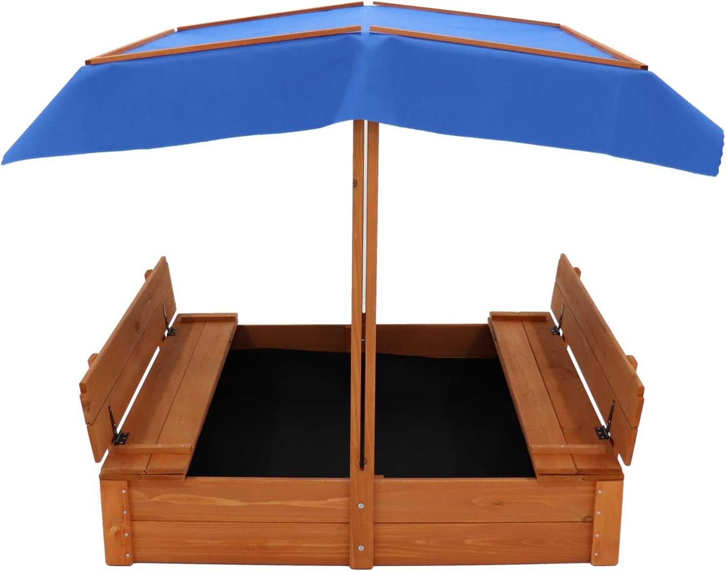 Kids Large Wooden Sandbox, Convertible Cedar Sand Box with Adjustable ...